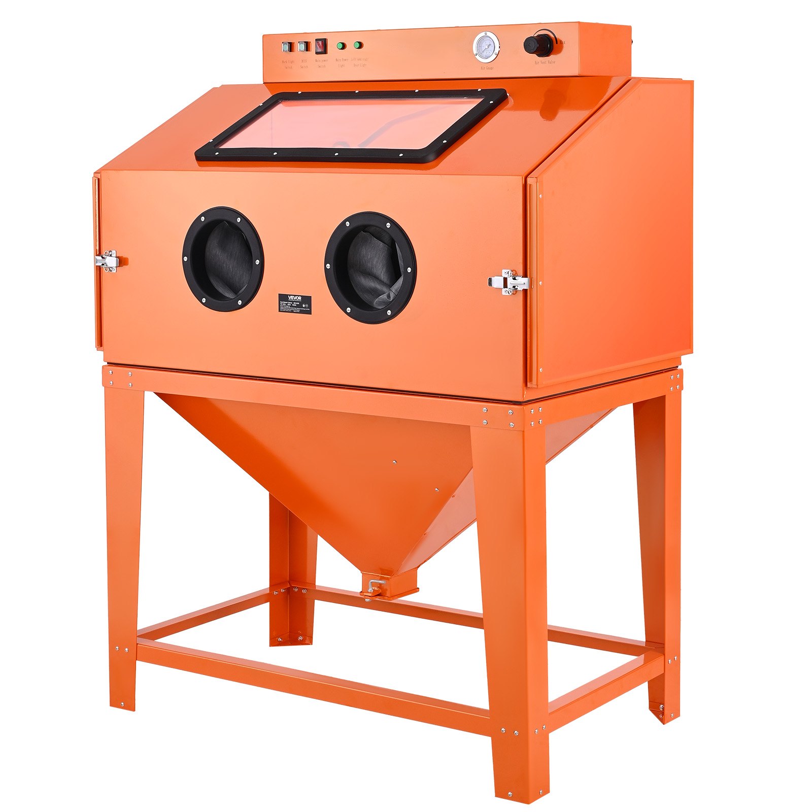 VEVOR 115 Gallon Sandblasting Cabinet, Heavy Duty Steel Sand Blasting ...