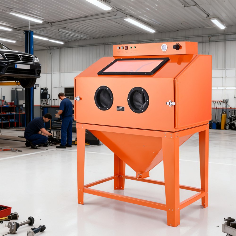 VEVOR 435L Sandblasting Cabinet, Heavy Duty Steel Sand Blaster with ...