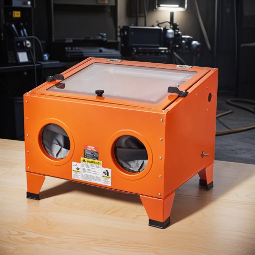 VEVOR 25 Gallon Sandblasting Cabinet, 40-120PSI Portable Benchtop Sand ...