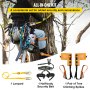 VEVOR Tree Climbing Spikes, 3 in 1 Alloy Steel Adjustable Pole Climbing ...