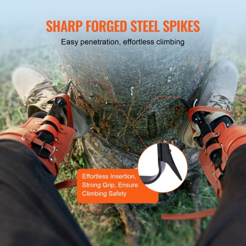 VEVOR Tree Climbing Spikes Climbing Spurs Alloy Steel Arborist ...