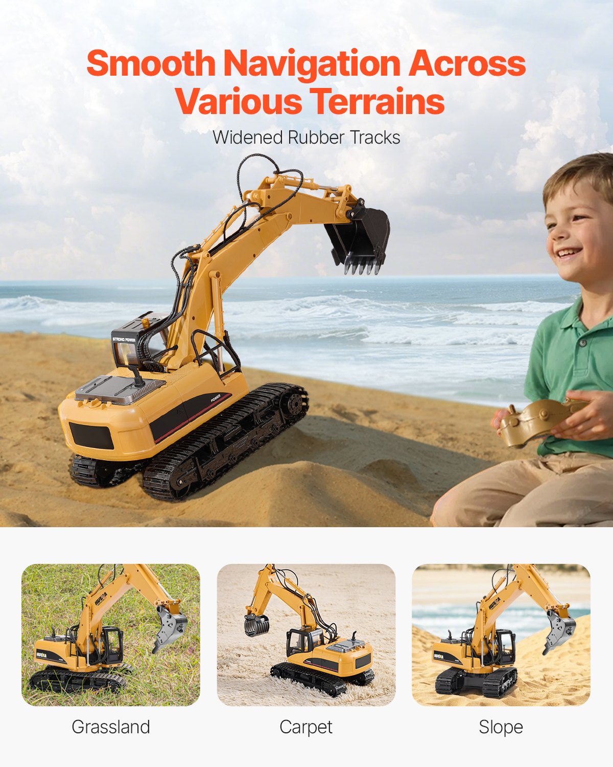 VEVOR Remote Controlled Excavator Toy – 1:14 Scale RC