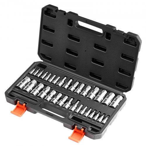 VEVOR Hex Bit Socket Set, 32-Piece, S2 Alloy Steel and Cr-V Steel ...