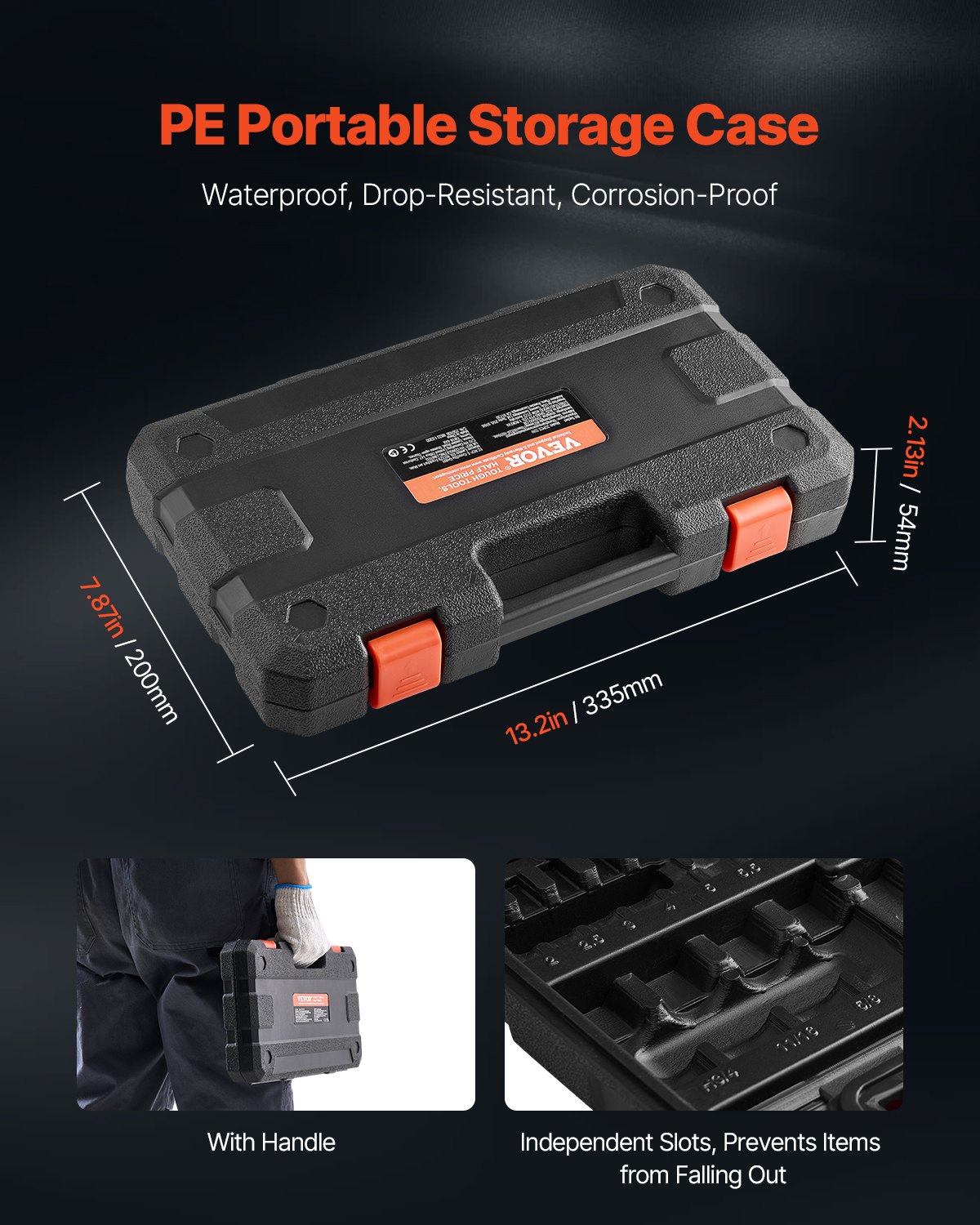 VEVOR Hex Bit Metric Socket Set - S2 Alloy Steel, Cr-V Steel