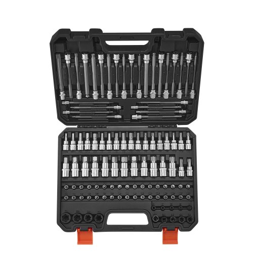 Bit Socket Set 107-Piece SAE and Metric Hex/Torx/E-Torx/Tamper-Proof/Extra Long | VEVOR AU