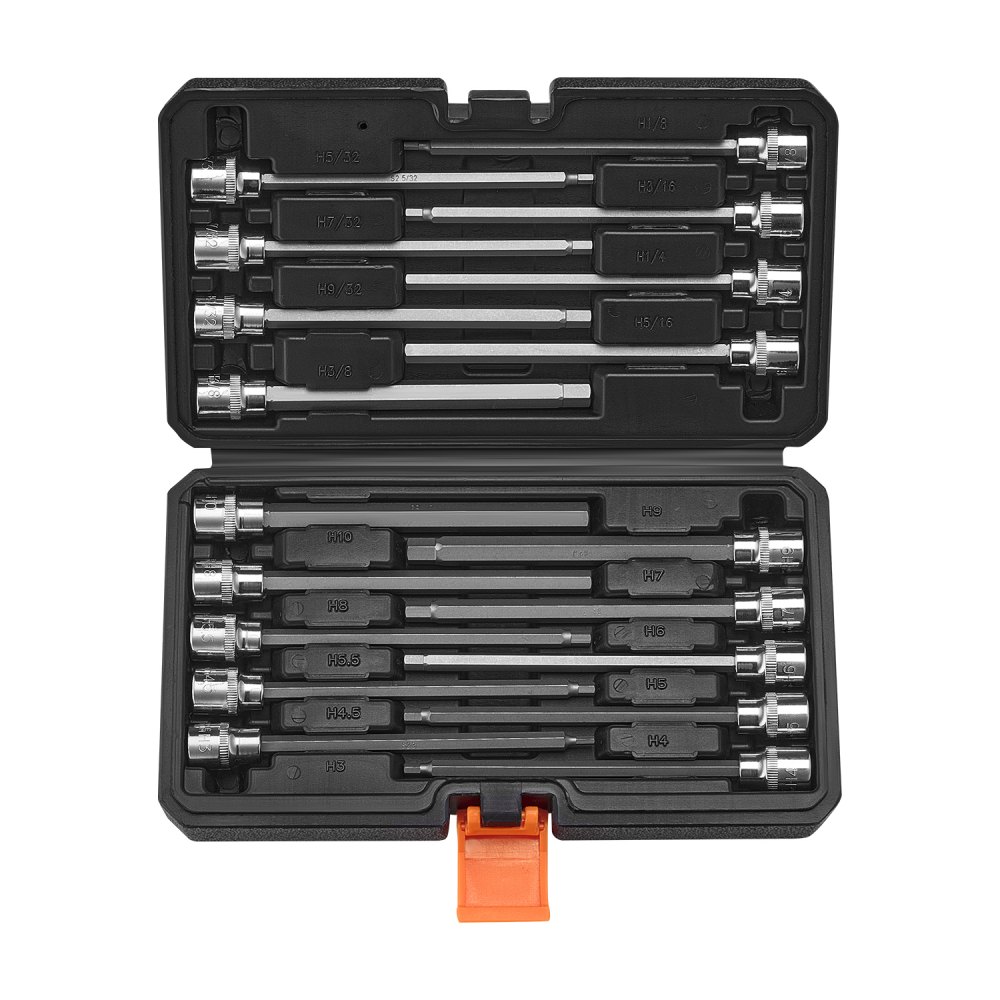 VEVOR Metric Hex Bit Set — 18-Piece Long Allen Socket Kit
