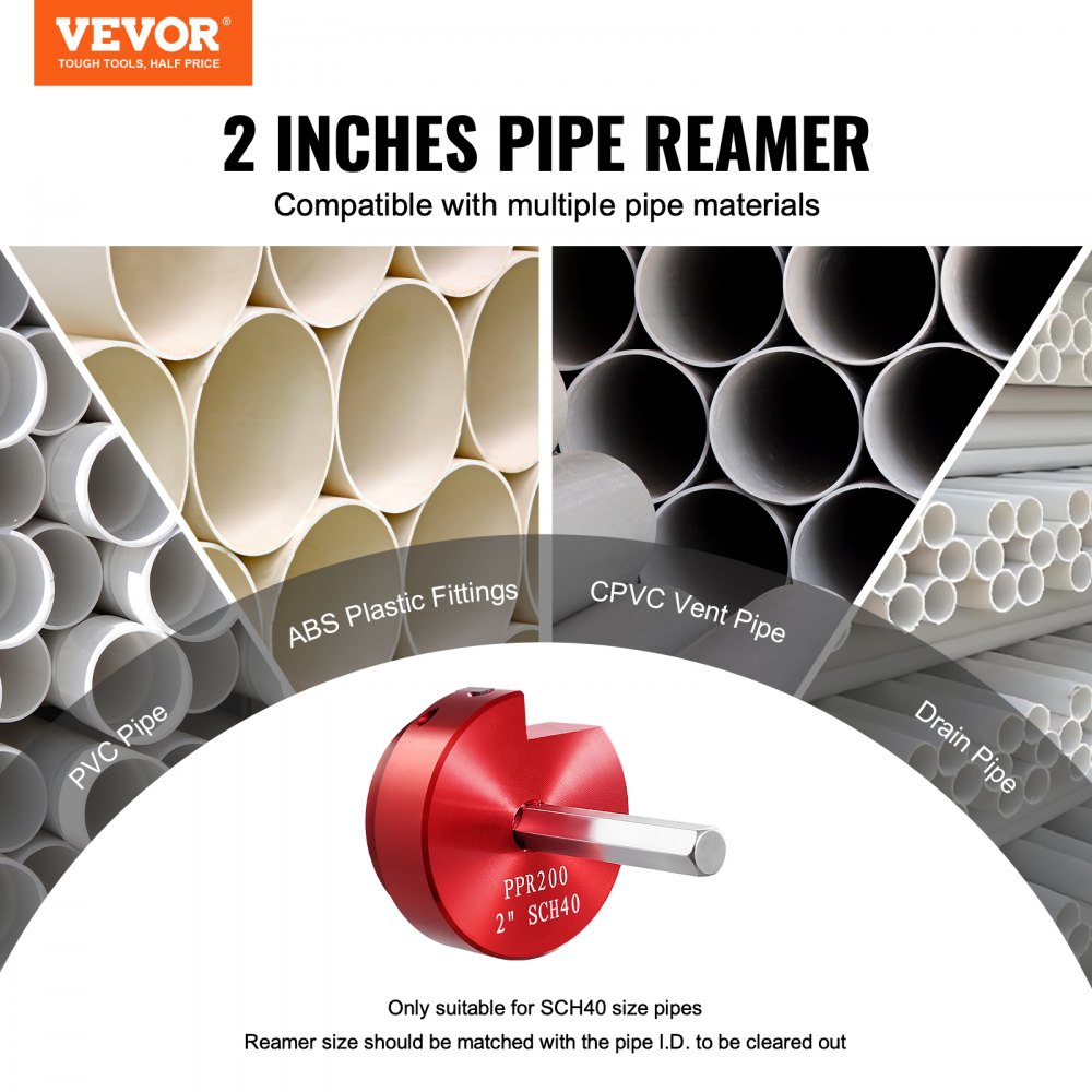 2 In PVC Pipe Reamer Tool Pipe Fitting Saver of Aluminum Alloy for SCH ...