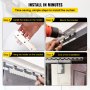 VEVOR 9PCS Vinyl Strip Door Curtain, 36Inch (3ft) Width X 78Inch (6.5ft ...