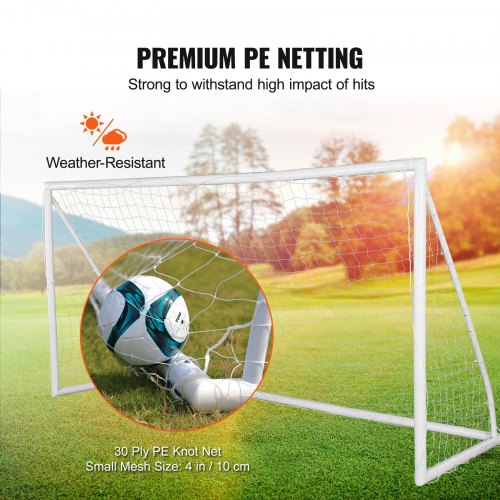VEVOR Portable Soccer Goal, 12x6 ft Soccer Net, Adults Kids Backyard ...