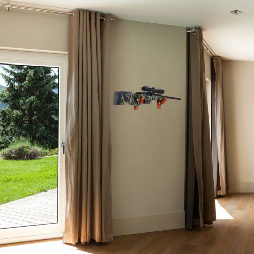 VEVOR Gun Rack Wall Mount, Horizontal Gun Rack and Shotgun Hooks ...