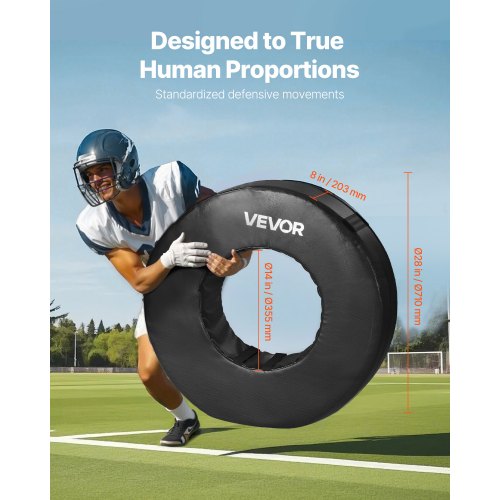 Training Dummy VEVOR Football Tackle Wheel - PVC & High-Density Sponge ...