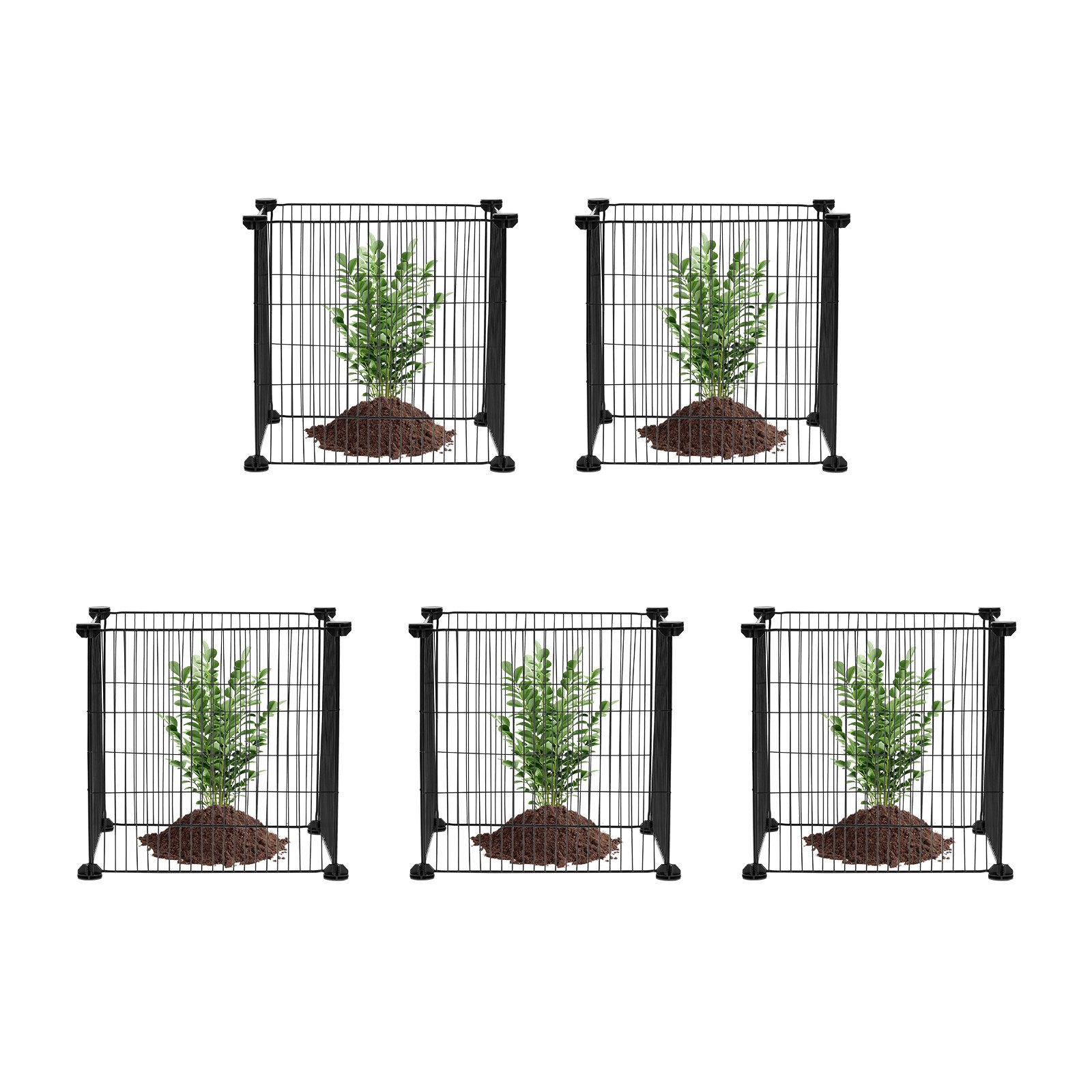 VEVOR 5 Pack Plant Protector from Animals, 15.35'' x 15.35'' Chicken ...