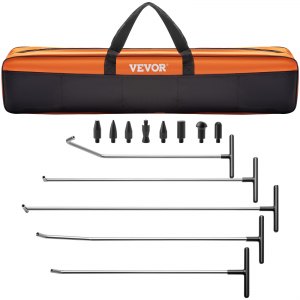 VEVOR Rods Dent Removal Kit, 13 Pcs Paintless Dent Repair Tool, 5 Pcs ...