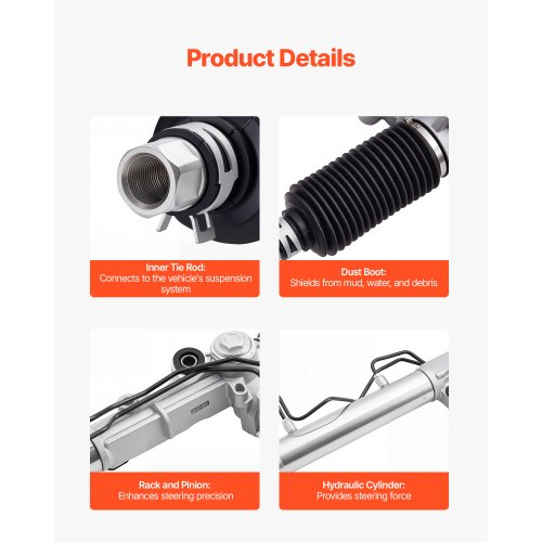 Hydraulic Power Steering Rack and Pinion 1996-2002 Toyota 4Runner V6 3 ...