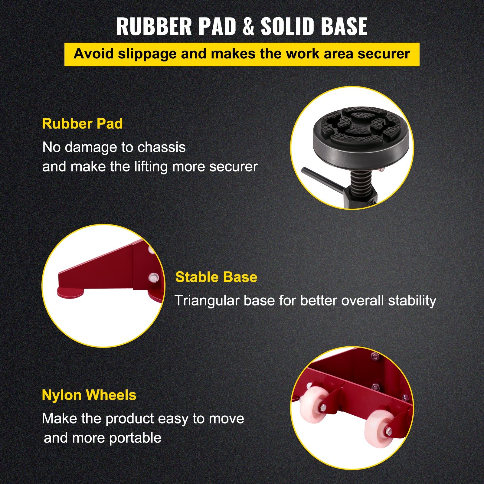 VEVOR Underhoist Stand 3/4 Ton Capacity Pole Jack Heavy Duty Jack Stand ...