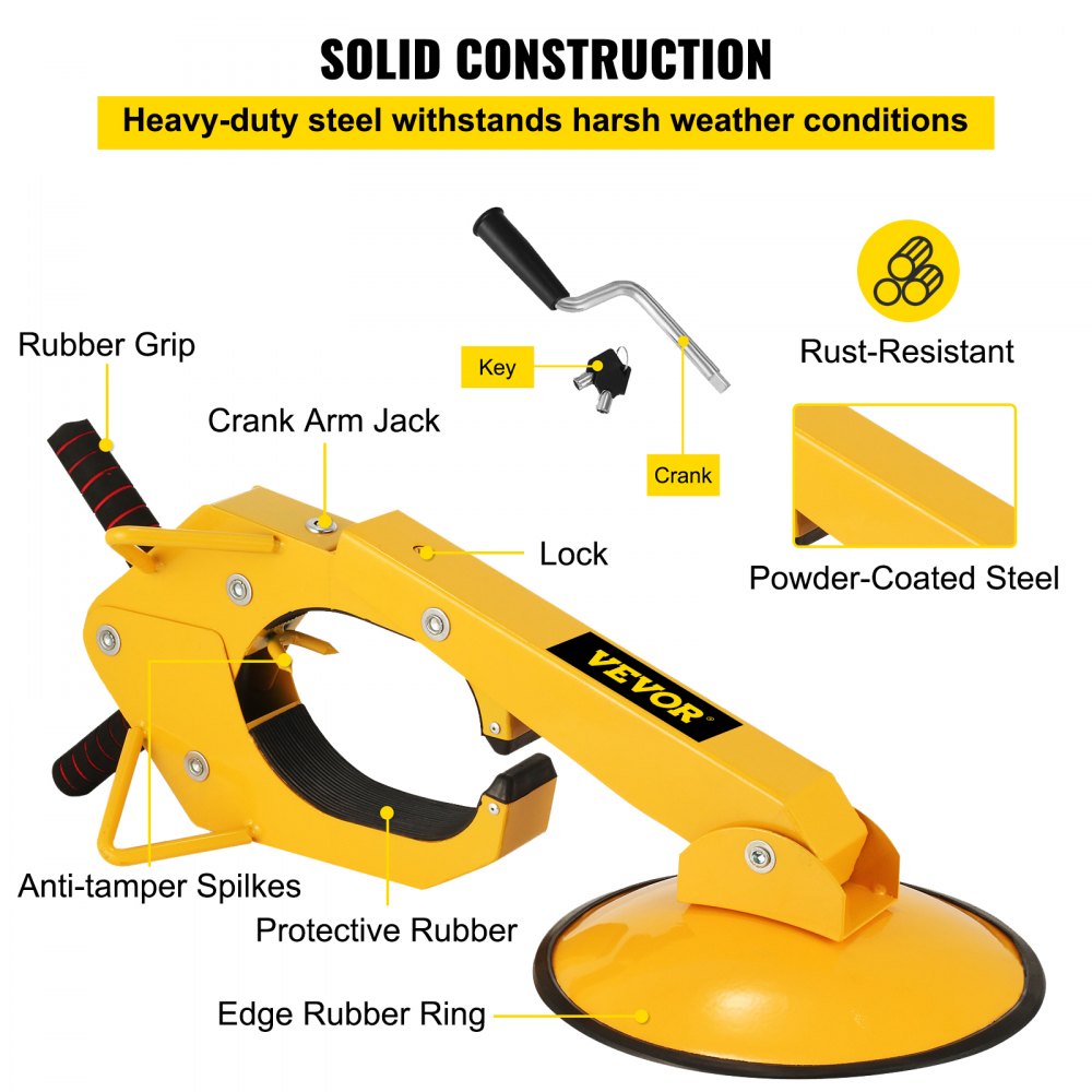 VEVOR 2pcs Wheel Lock Clamp Boot Tire Claw Heavy-Duty Anti Theft ...