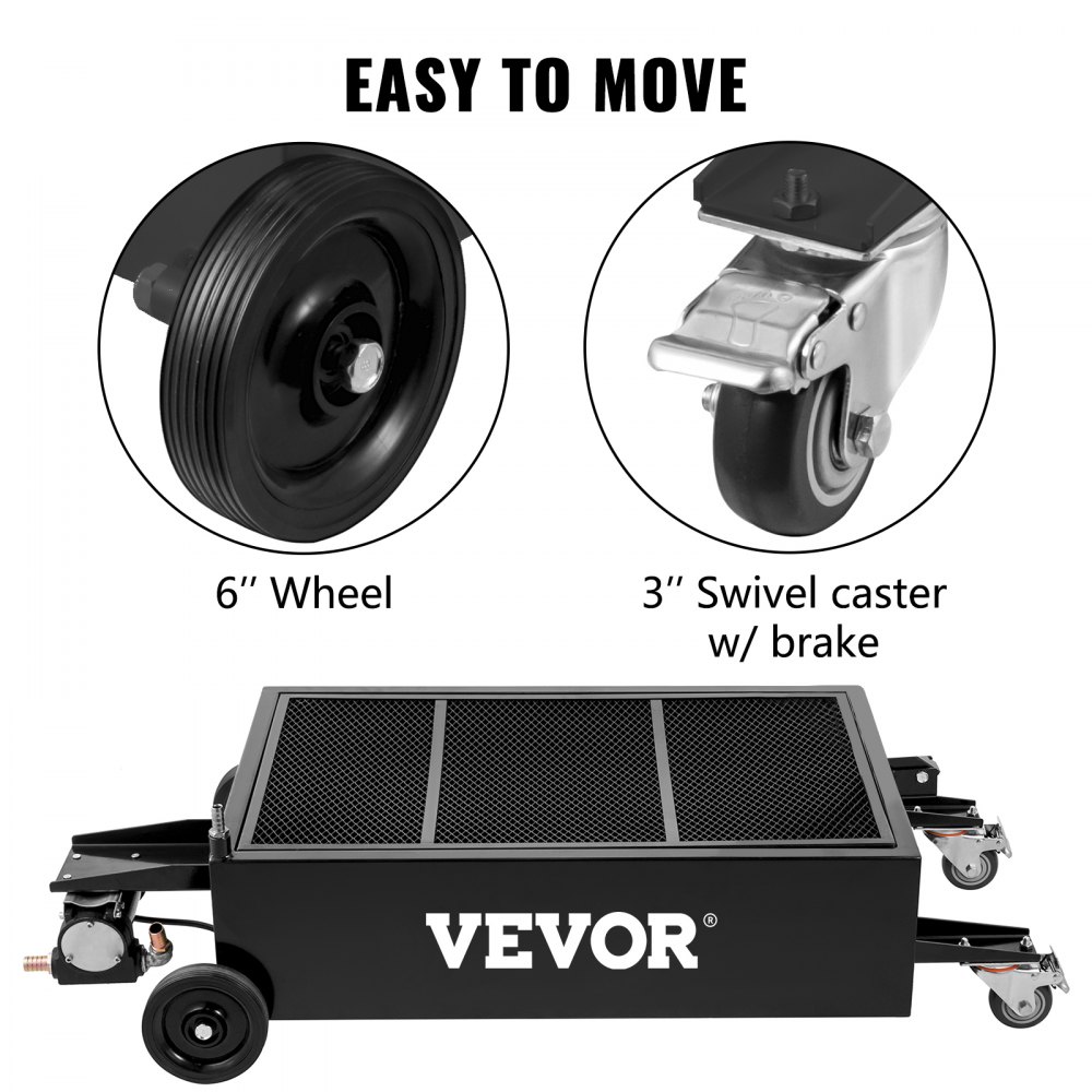 VEVOR Oil Drain Pan 25 Gallon Oil Drain Tank, 95L Low Profile Oil Drain ...
