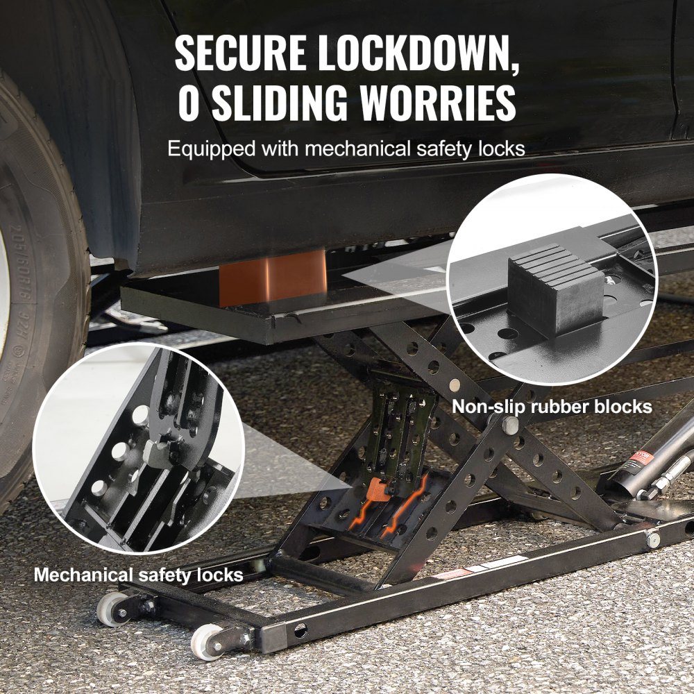 VEVOR Car Lift, 7,000 LBS Capacity Portable Car Lift, with Extended ...