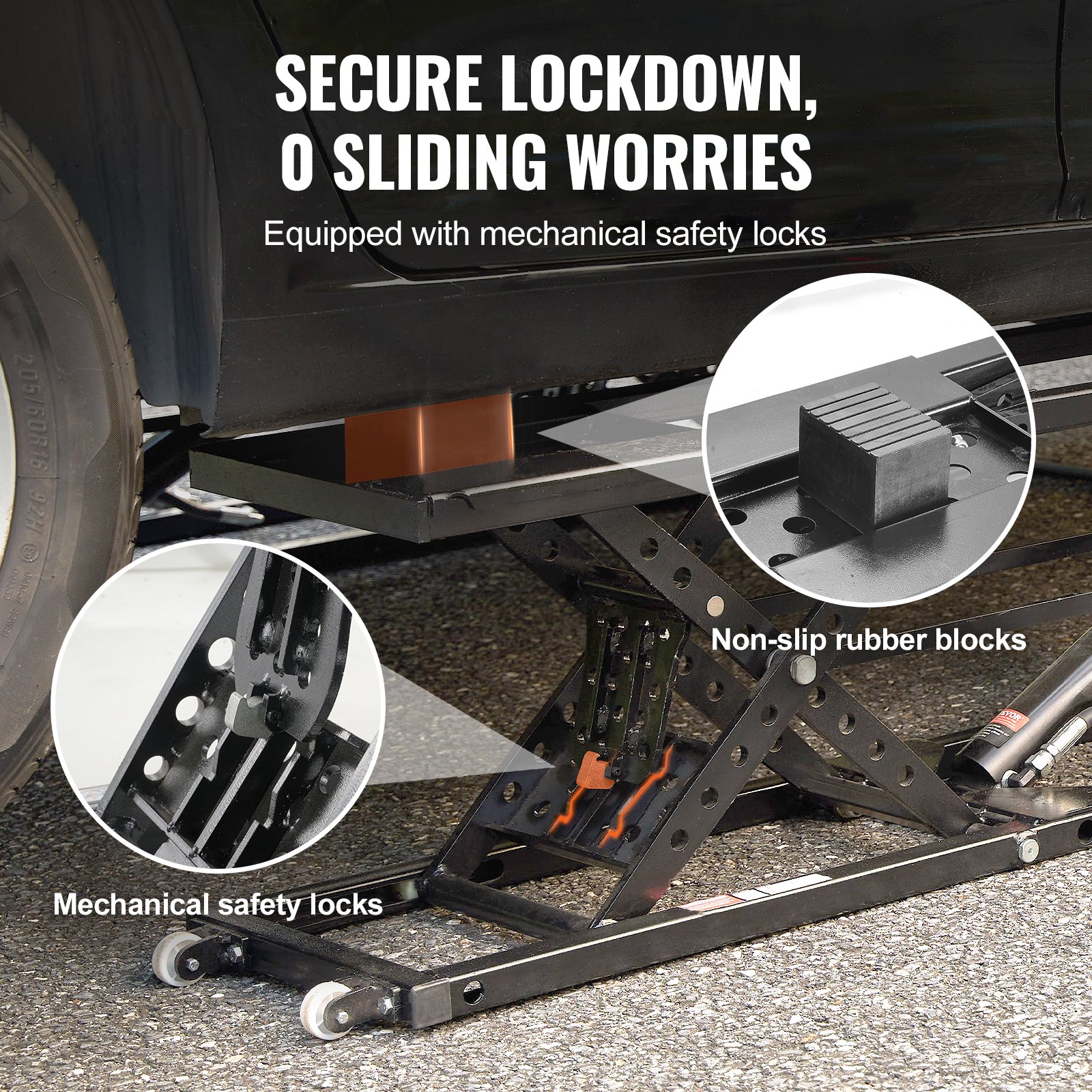 VEVOR Car Lift, 7,000 LBS Capacity Portable Car Lift, with Extended ...