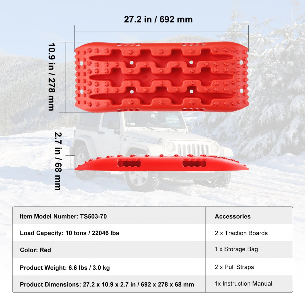 VEVOR 10 TON Traction Boards with PP Material, Recovery Boards for Off ...