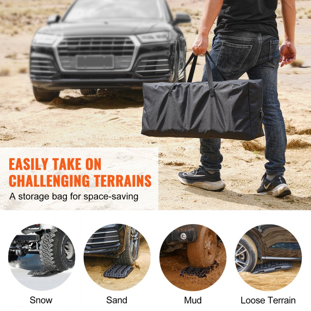 VEVOR 2PCS Traction Boards with PP for Mud Snow Sand Storage Bag Short ...