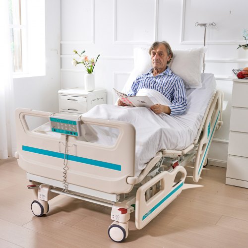 VEVOR Premium 5 Function Full Electric Hospital Bed, ICU Electric ...