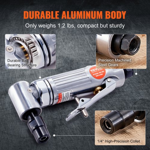 VEVOR Air Die Grinder, 1/4" Right Angle Die Grinder 20000RPM ...