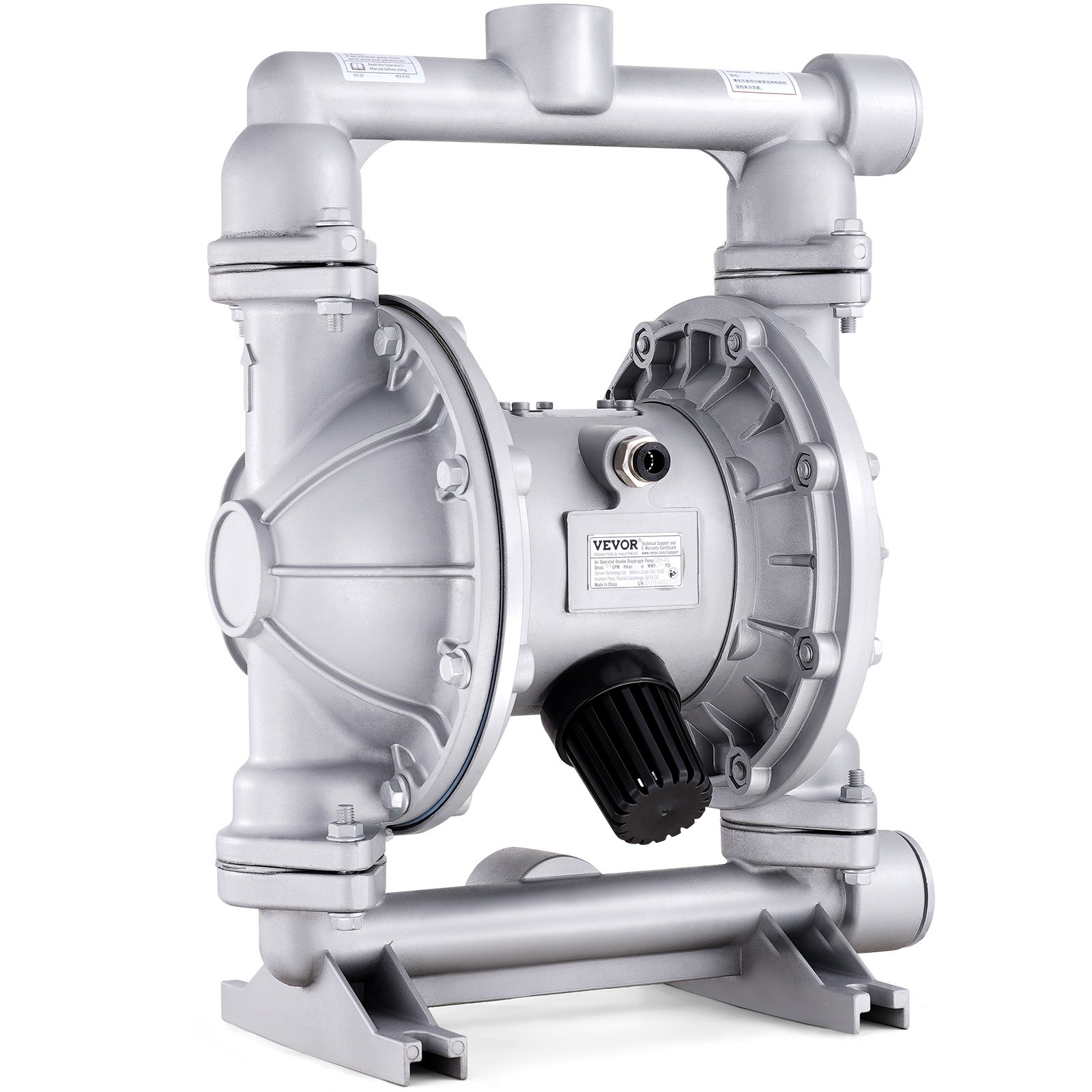 VEVOR Air Operated Double Diaphragm Pump 44GPM Max 115PSI Air Waste VEVOR Air Operated Double Diaphragm Pump 44GPM Max 115PSI Air Waste