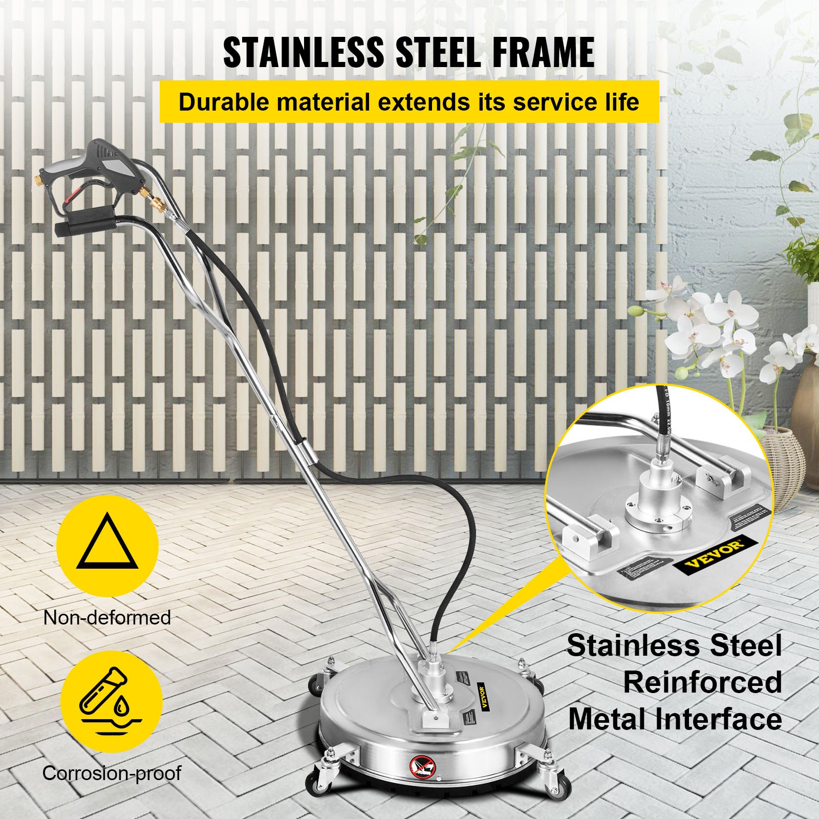 VEVOR 24 Inch Surface Cleaner Pressure Flat Surface Cleaning 4000 PSI ...