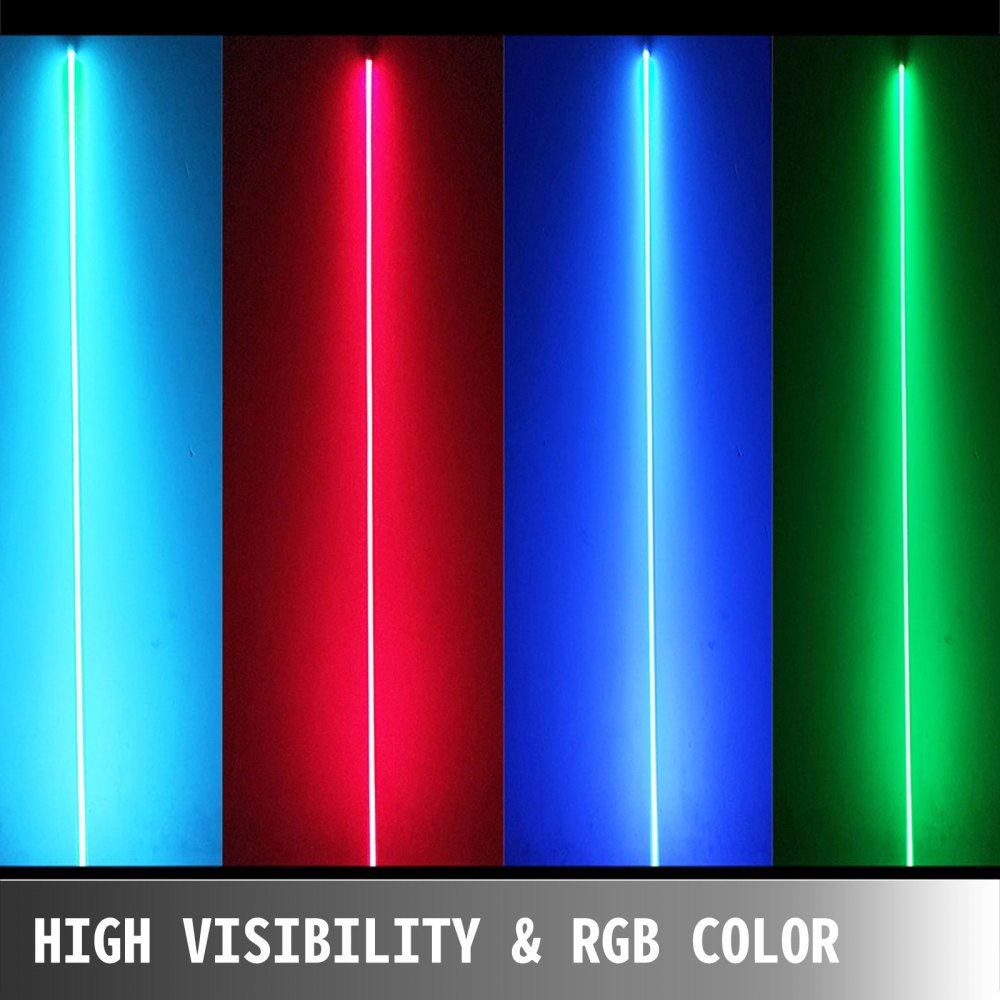 VEVOR Led Whip Lights RGB Color Lighted Whips for UTV 5ft Light Whip ...