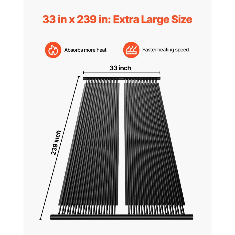 VEVOR 2 Panel Solar Heat Kit Pool – 2.75 x 20 ft HDPE