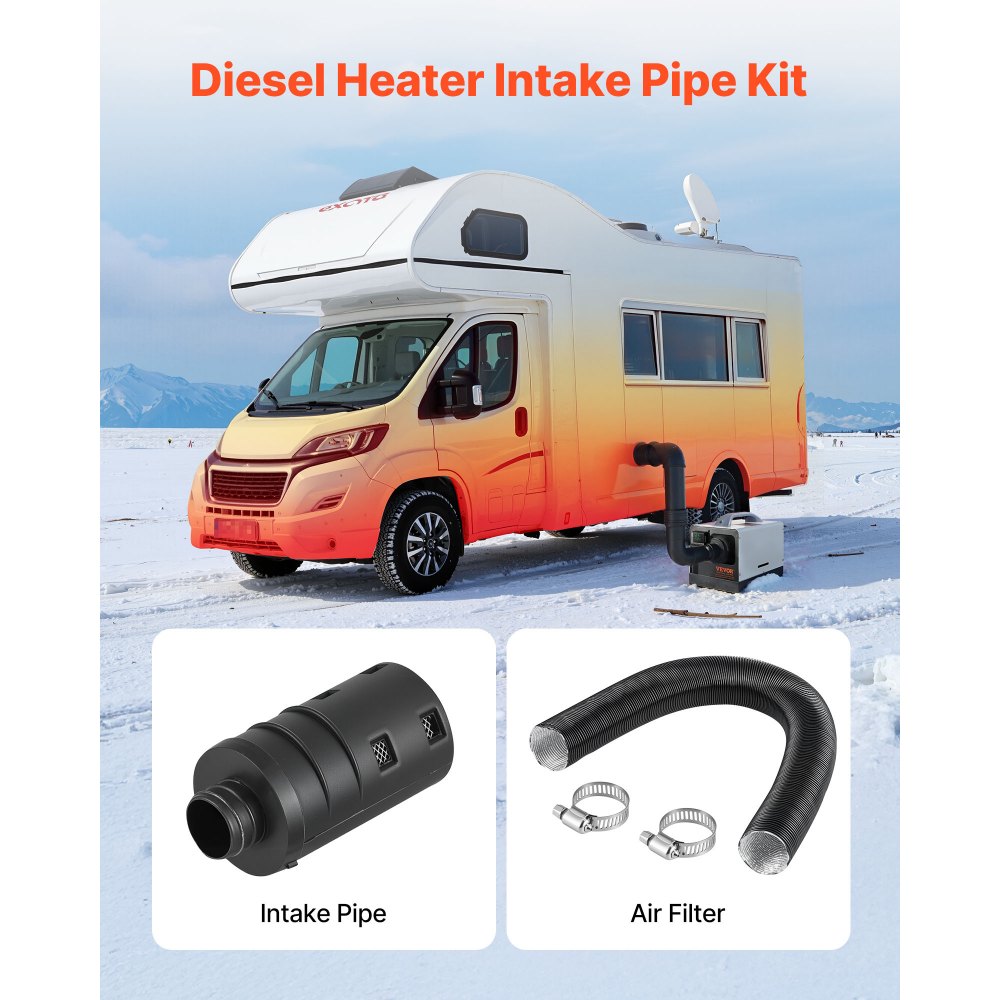 VEVOR Diesel Heater Intake Pipe Kit, 0.98 inch Car Air Parking Heater ...