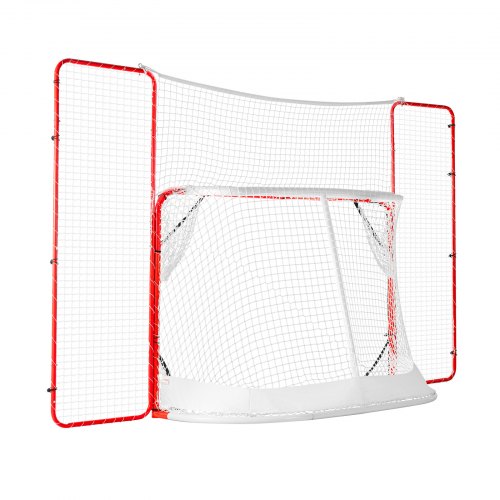 VEVOR Hockey Goal with Backstop and Targets Street Outdoor Steel Hockey ...
