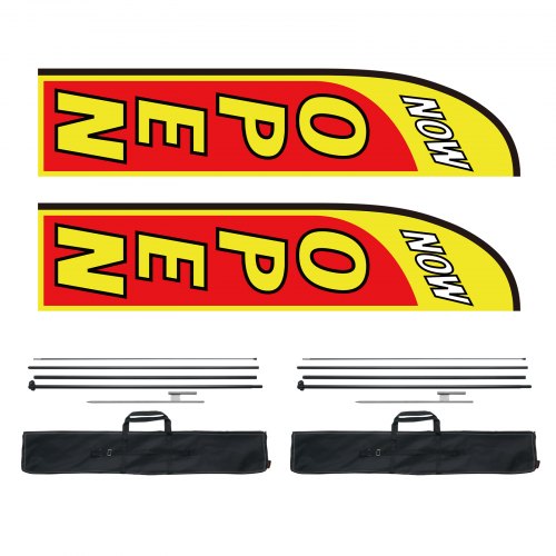 VEVOR Open Flags with Pole Kit, Advertising Flags for Business Outside ...