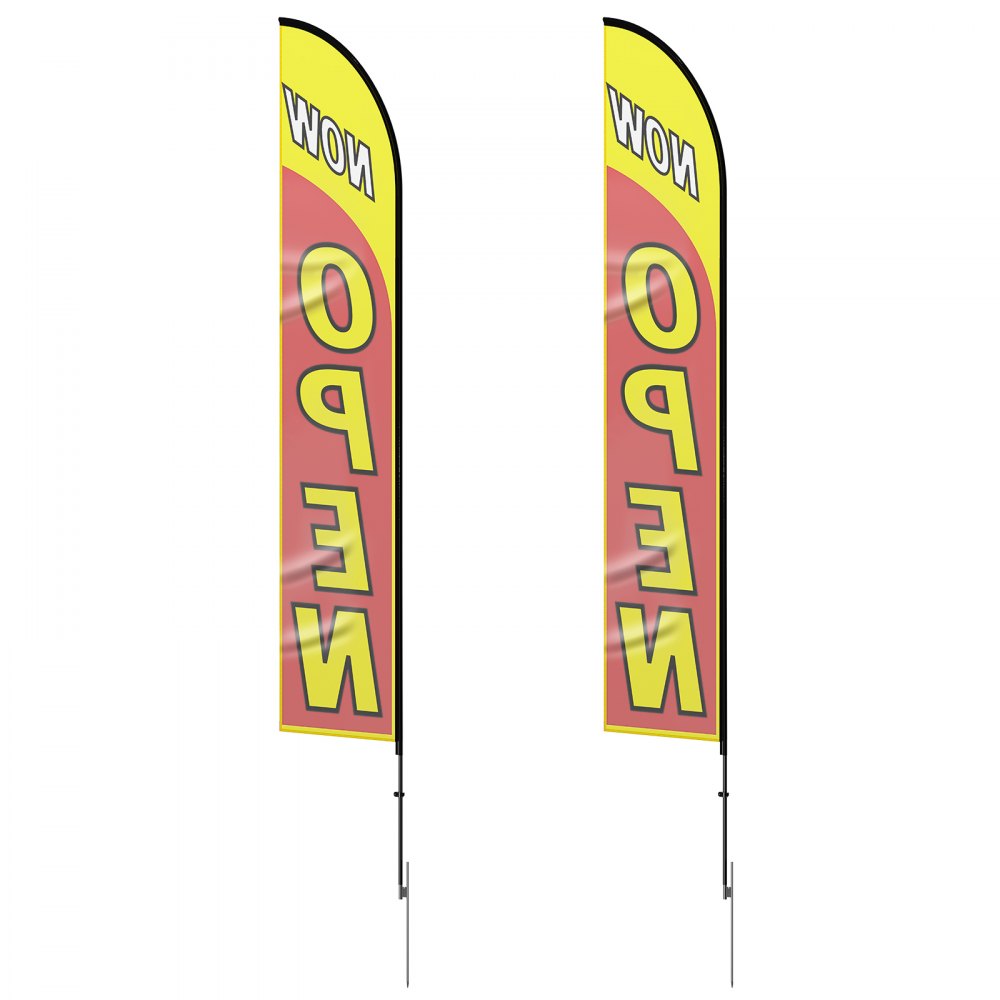 VEVOR Open Flags with Pole Kit, Advertising Flags for Business Outside ...