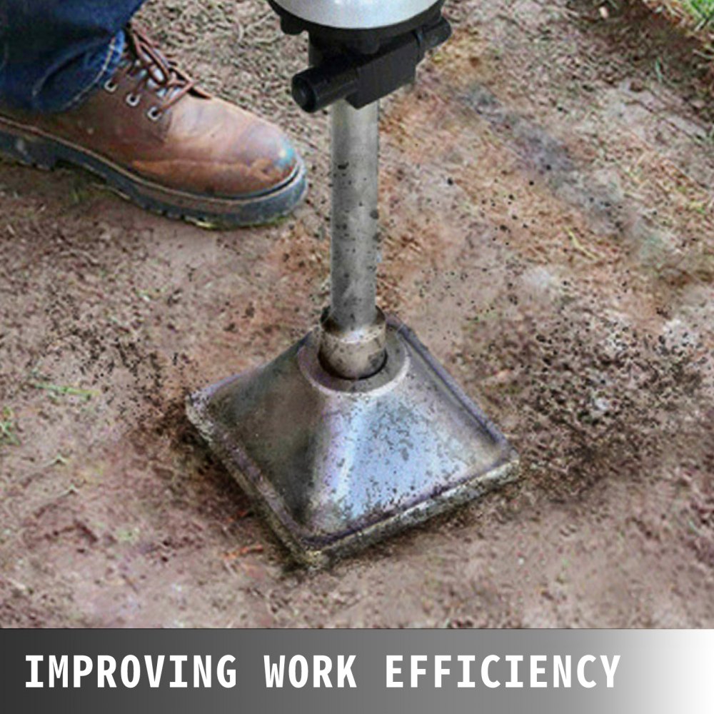 VEVOR Jack Hammer 1-1/8" Tamper Shank, Dirt Tamper 6x6" Compactor Plate ...