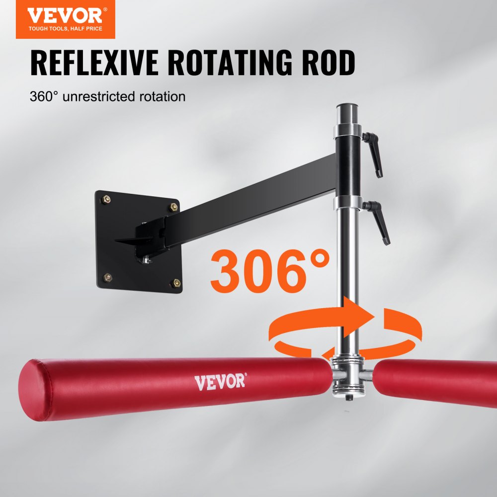 VEVOR Wall Mount Boxing Spinning Bar, Adjustable Punching Spinning Bar ...