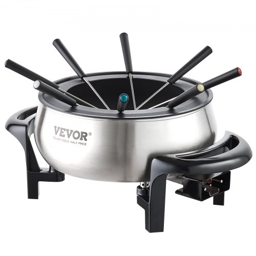 VEVOR Electric Fondue Pot Set for Cheese & Chocolate, 3 Quart Chocolate ...