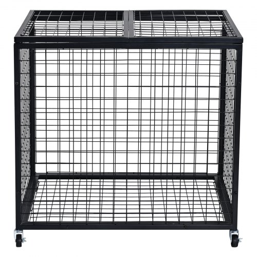 VEVOR Rolling Sports Ball Storage Cart, Lockable Basketball Cage with ...