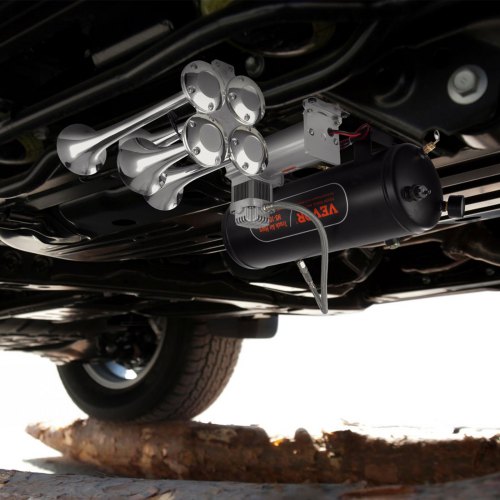 VEVOR Train Horns Kit, 4 Trumpet Air Horn Kit, 150dB Train Horns for ...