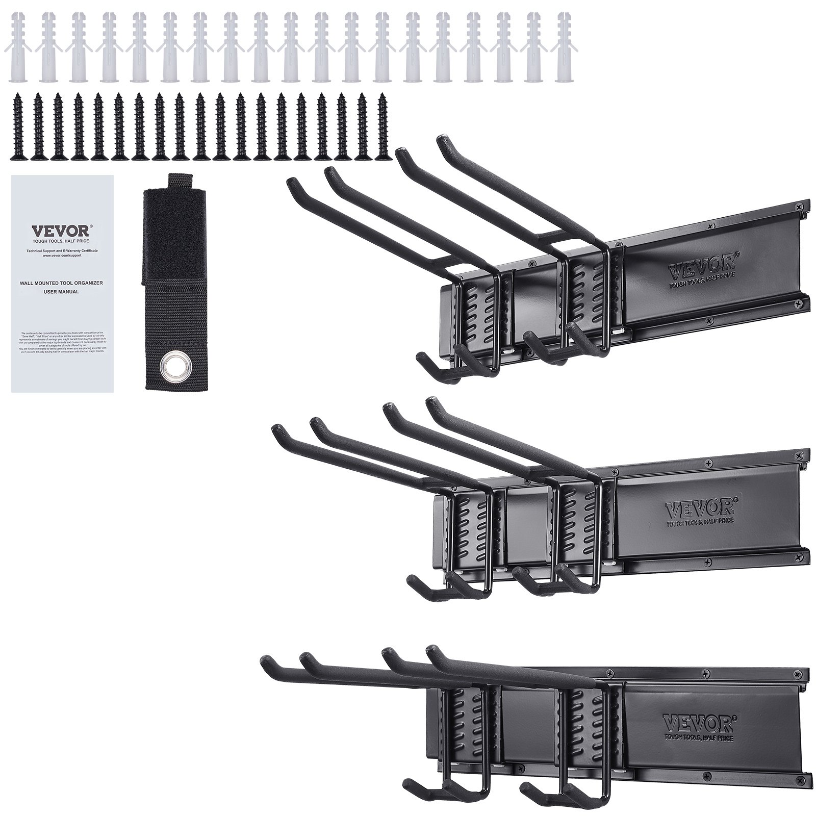 VEVOR Garage Tool Organizer, 800 lbs Max Load Capacity, Wall Mount Yard ...