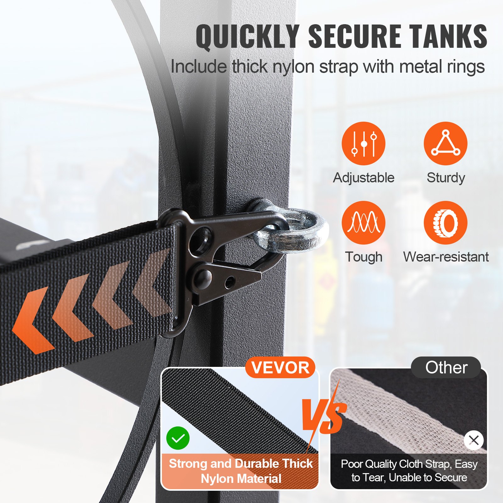 VEVOR Refrigerant Tank Rack, with 3 x 30lbs Bottle Tanks, Cylinder Tank ...