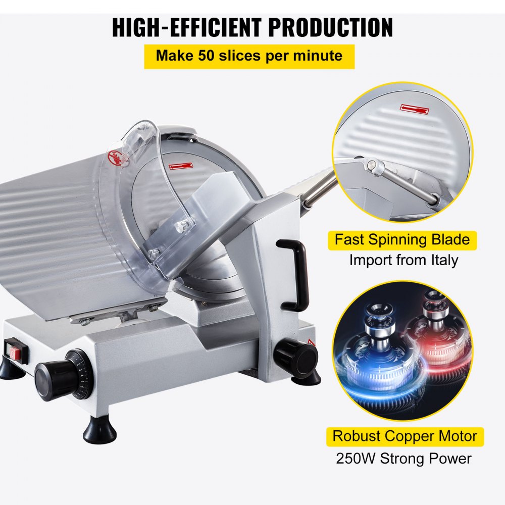VEVOR Meat Slicer Meat Slicers for Home Use Prime 0-0.6 Inch Thickness ...