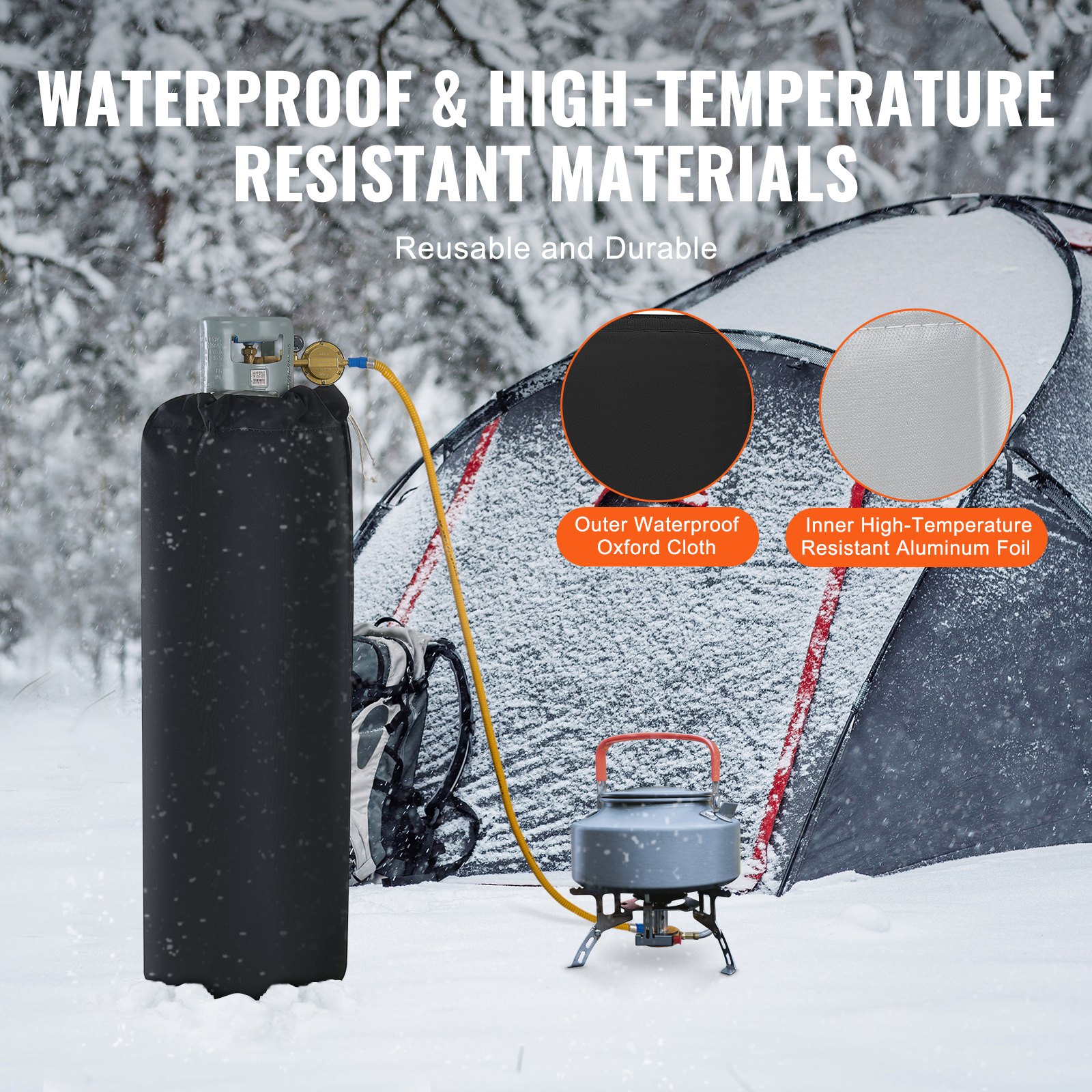 VEVOR Insulated Band Style Gas Cylinder Warmer for 100 lbs Gas Tanks ...