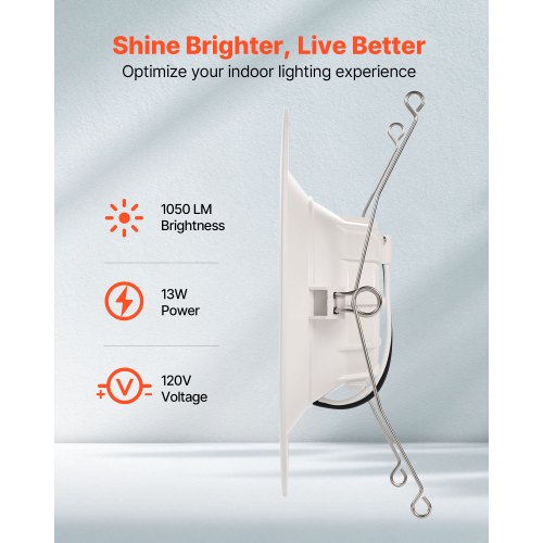 12 Pack LED Recessed Lighting 5/6 Inch Retrofit Can Lights 1050 LM 13W ...