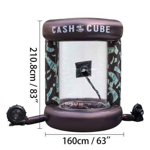 VEVOR Inflatable Cash Cube with Two Blowers Inflatable Cash Cube Booth ...