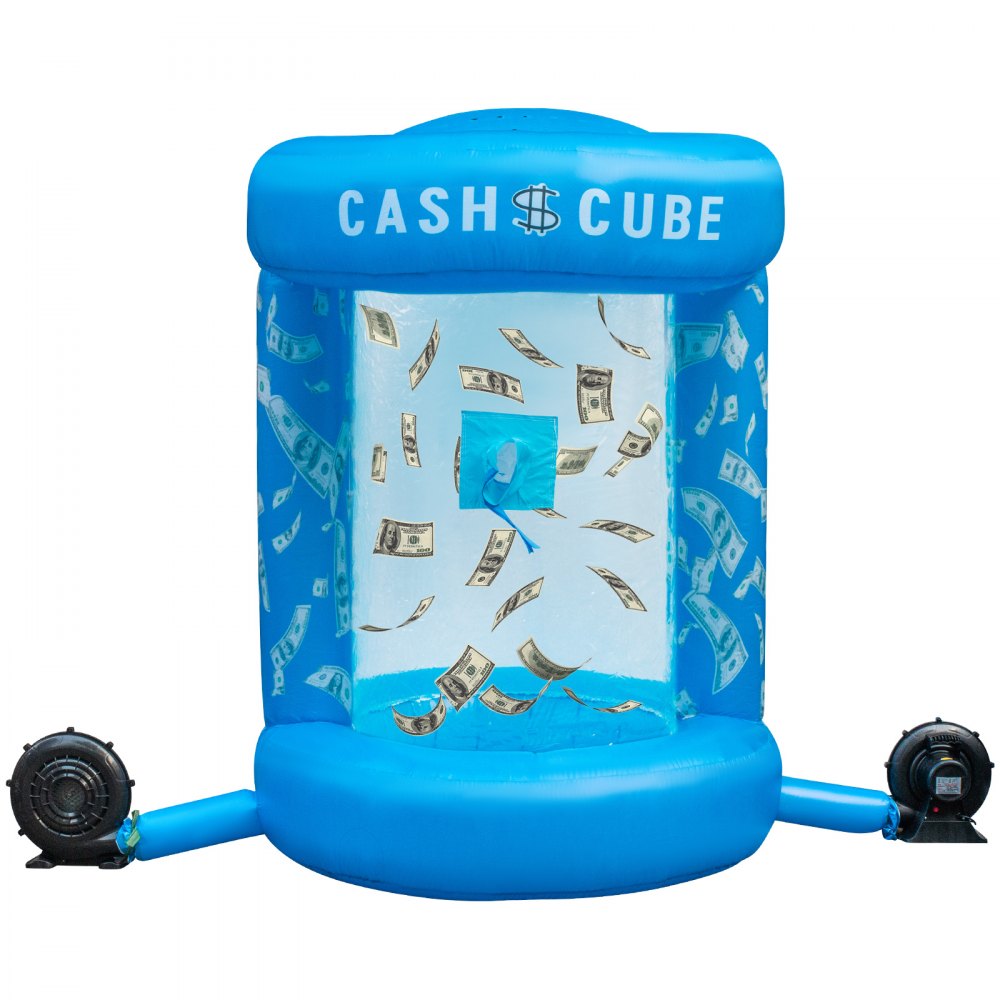 VEVOR Inflatable Cash Cube with Two Blowers Inflatable Cash Cube Booth ...