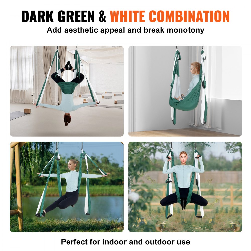 VEVOR Aerial Yoga Swing Set, 2.7 Yards Yoga Hammock Hanging Swing ...