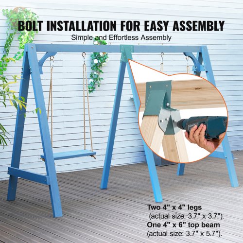 VEVOR A-Frame Middle Swing Set Brackets, Heavy Duty Carbon Steel Swing ...