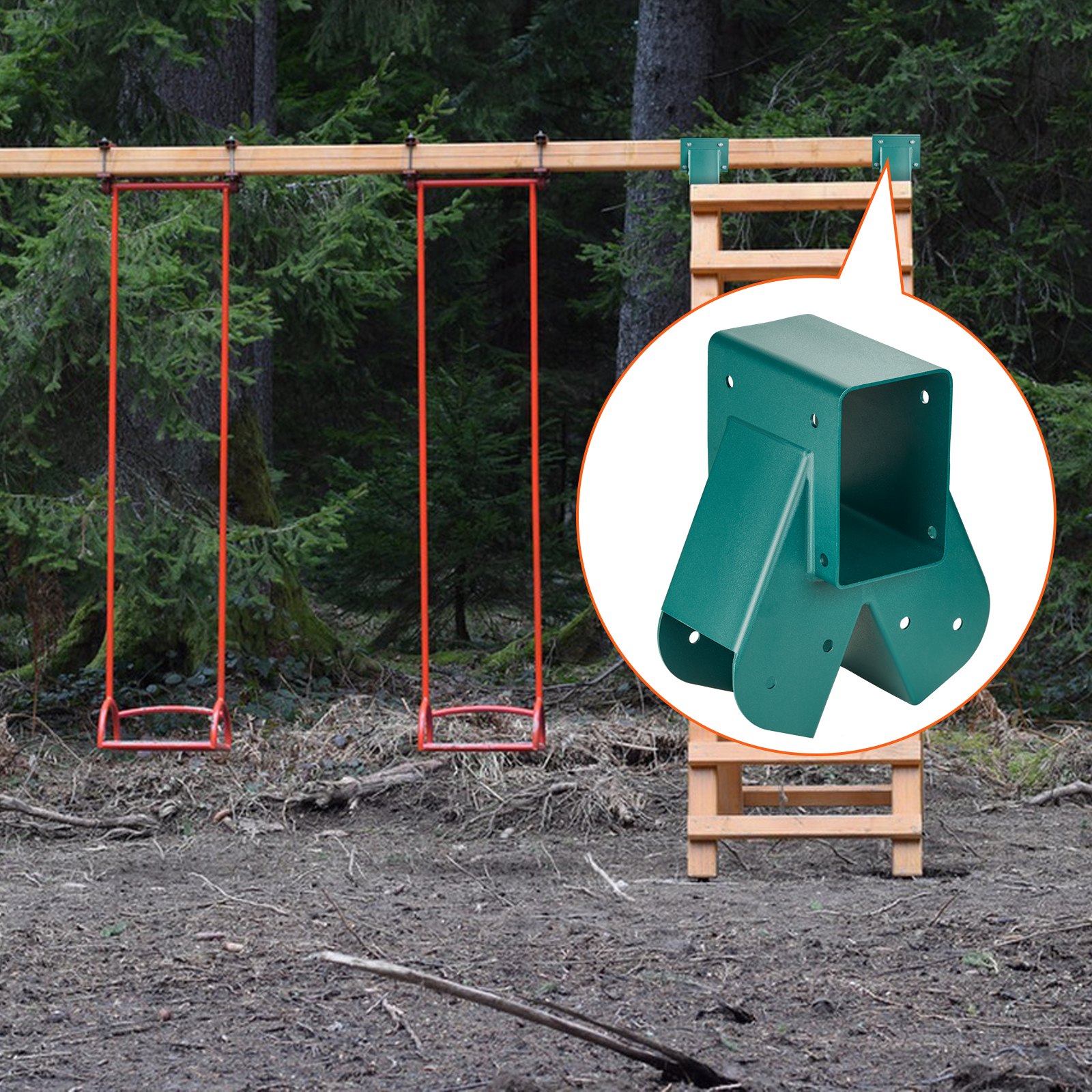 VEVOR A-Frame Middle Swing Set Brackets, Heavy Duty Carbon Steel Swing ...